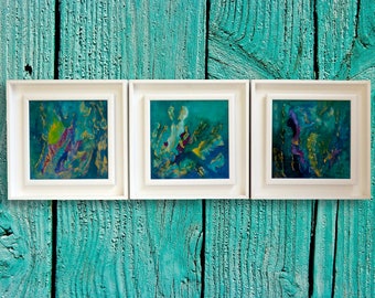 Turquoise wall decor | Etsy