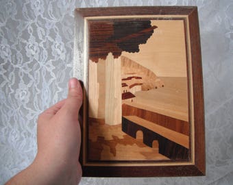 Inlaid wood art | Etsy