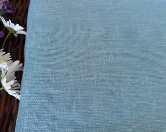 Blue linen fabric | Etsy