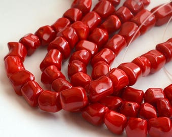 Natural coral beads | Etsy