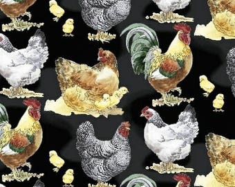 Chicken fabric | Etsy
