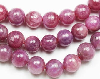 Ruby beads necklace | Etsy