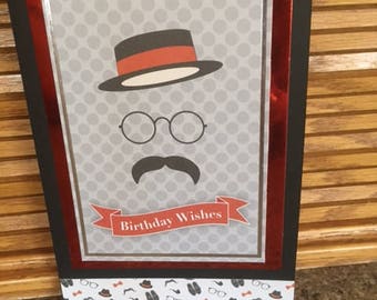 Manly birthday card | Etsy