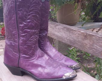 Purple cowboy boots | Etsy