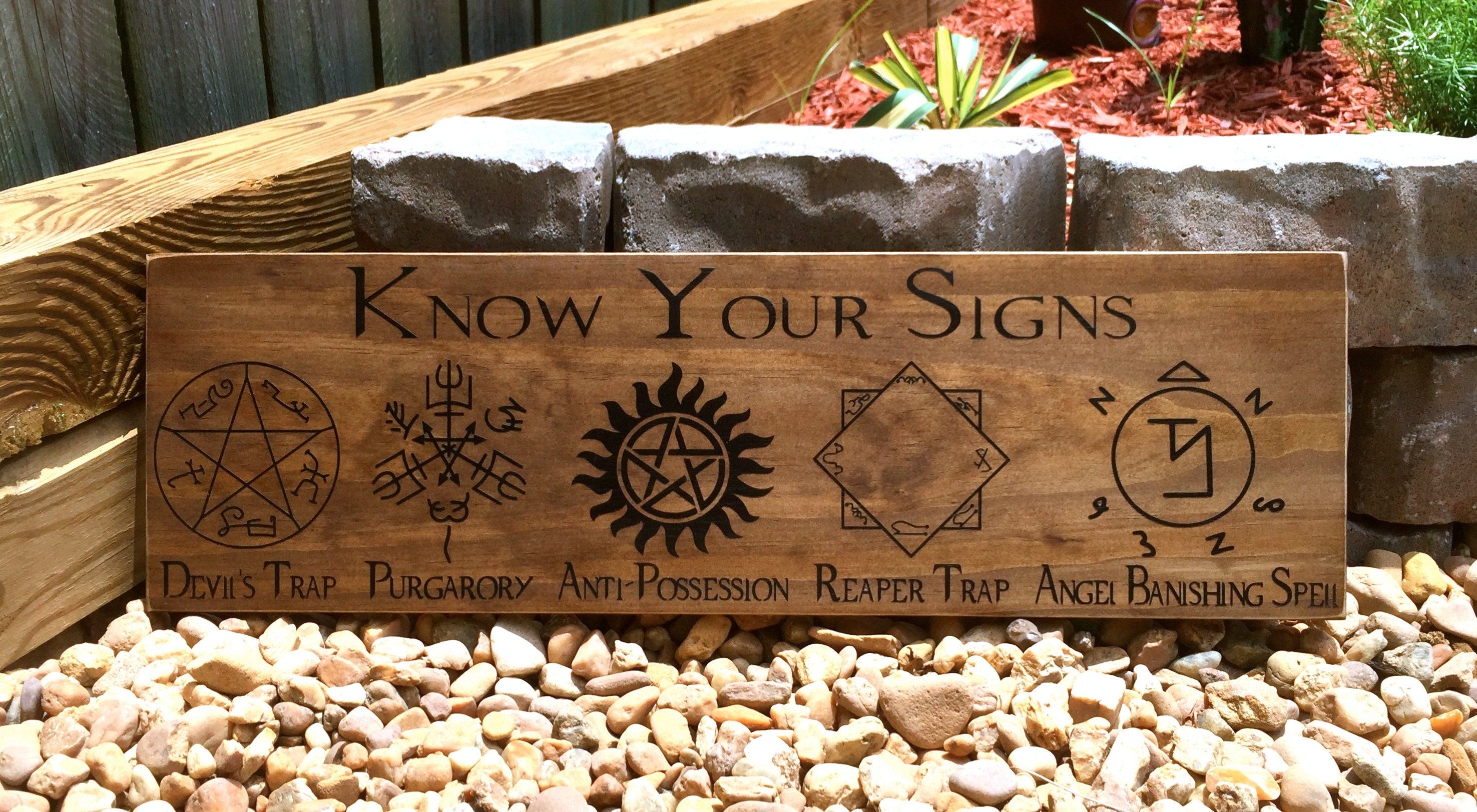 Supernatural Sign Winchester Know your signs Wood Sign