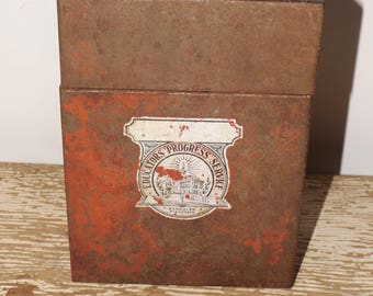 Red metal box | Etsy