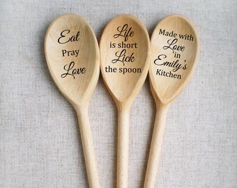 Spoons with sayings | Etsy