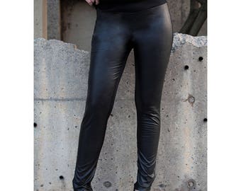 Faux leather pants | Etsy