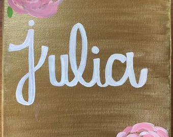 Name canvas | Etsy