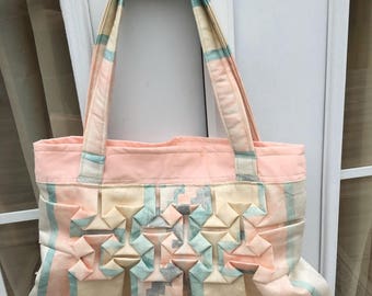 Smocked and Pleated Chocolate Bag