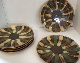 Brown drip plates | Etsy