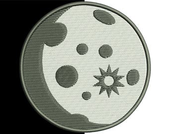 Moon embroidery | Etsy