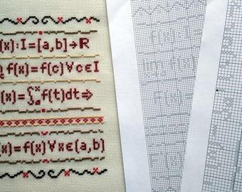 Math cross stitch | Etsy