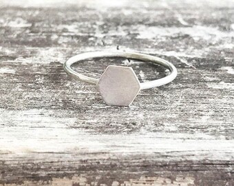 Hexagonal ring | Etsy