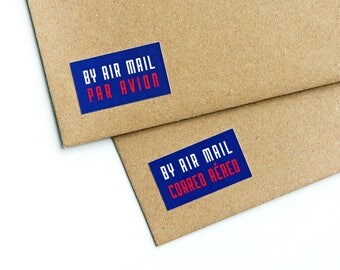 Air mail stickers | Etsy