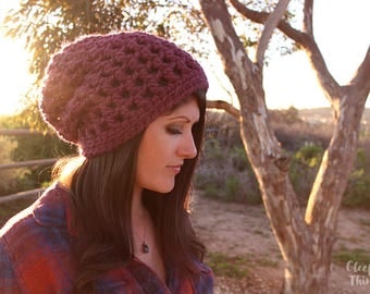 Crochet Pattern Ferris Wheel Slouchy Hat PDF