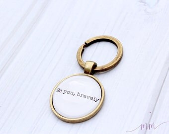 Quote keychain | Etsy