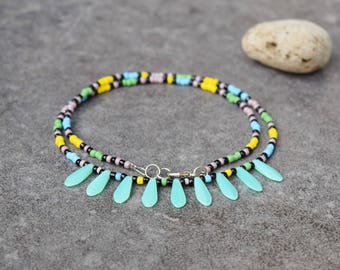 Seed bead necklace | Etsy