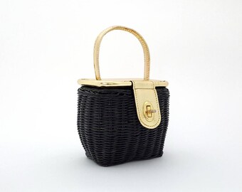 Wicker handbag | Etsy