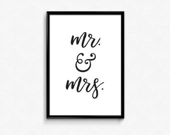 Mr and mrs print | Etsy