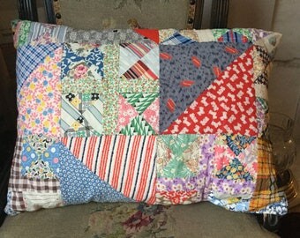 Patchwork pillow | Etsy