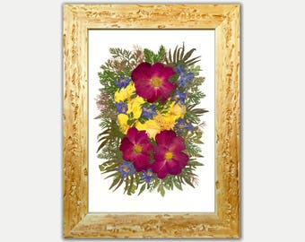 Framed dried flowers | Etsy