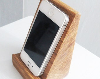 Wooden phone holder | Etsy