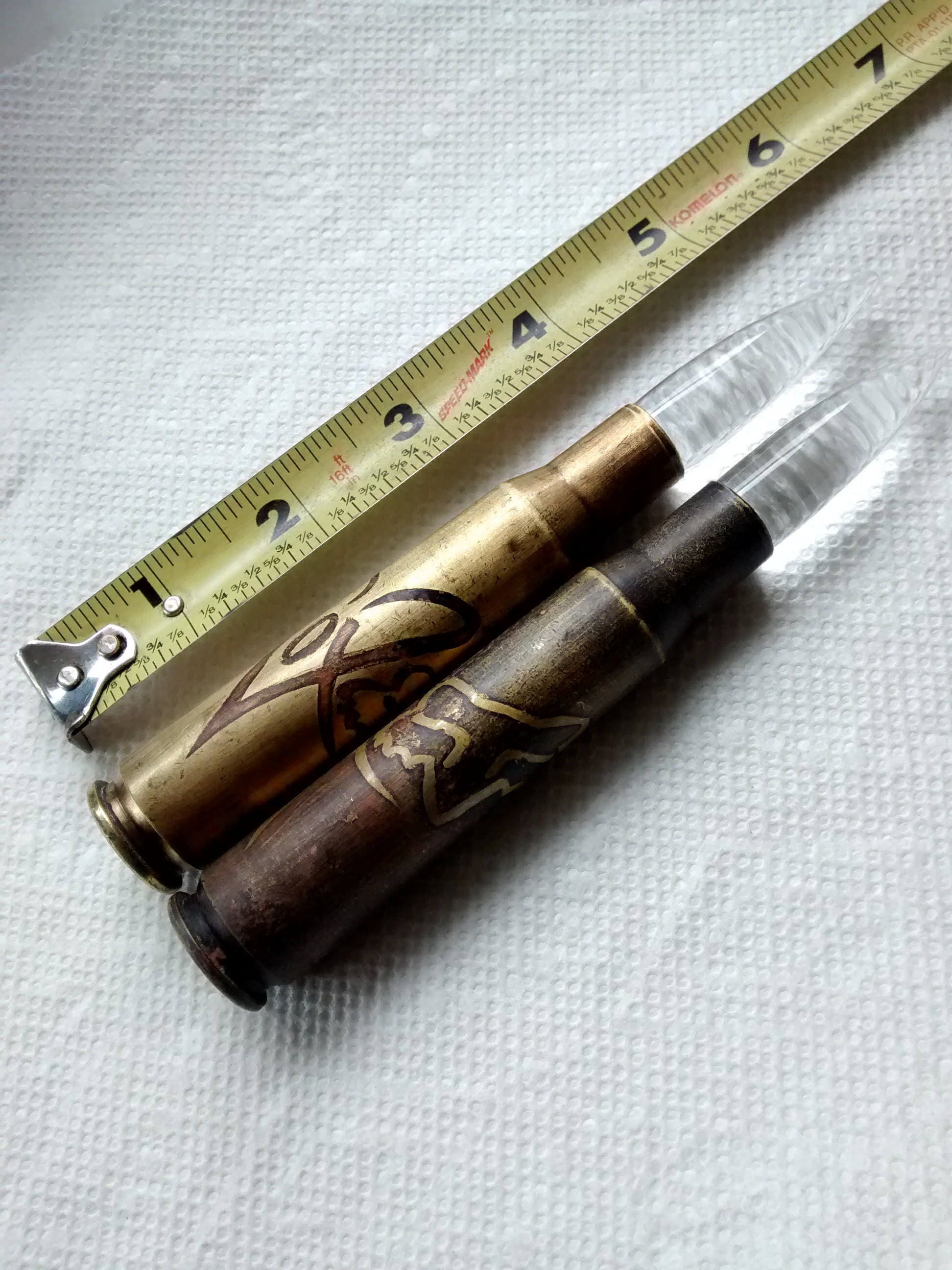Custom FOX 50 Caliber Cache Vessel Glass Bullet Stopper