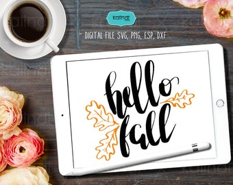 Hello fall svg | Etsy