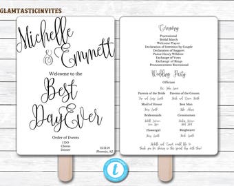 Diy wedding program | Etsy