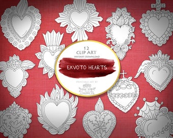 Hearts clip art | Etsy
