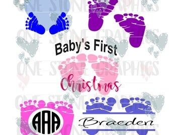 Baby feet svg | Etsy