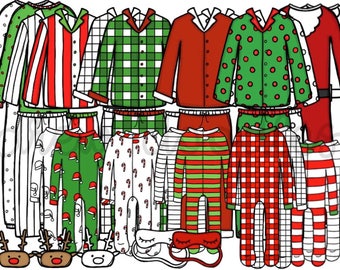 Pajama clipart | Etsy