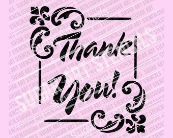 Thank you stencil | Etsy