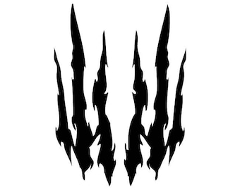 Claw marks decal | Etsy