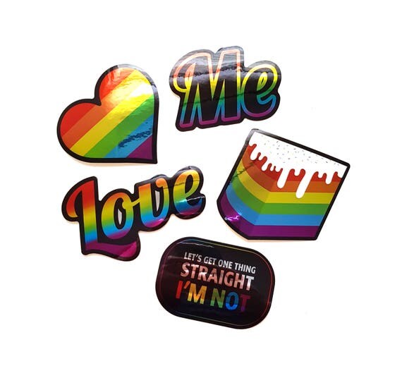 LGBTQ Sticker Set Pride Stickers Latop Metallic Stickers