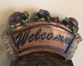 Turtle welcome sign | Etsy