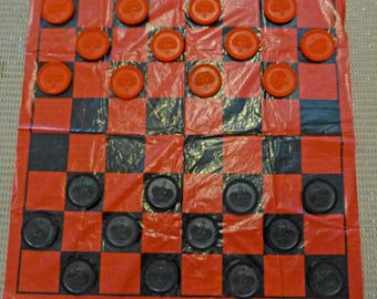 Vintage checkers set | Etsy