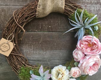 Shabby chic wreaths | Etsy