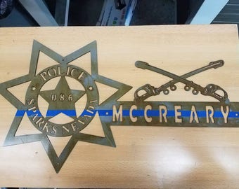 Police metal art | Etsy