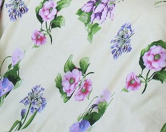 Flower floral fabric | Etsy