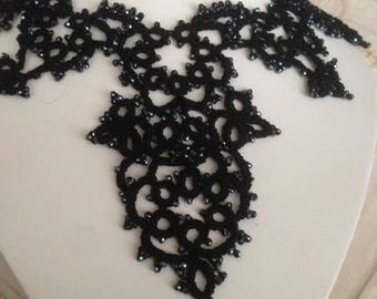 Arabesque needle tatting necklace pattern