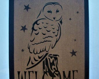 Owl welcome sign | Etsy