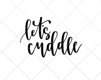 Lets cuddle sign | Etsy