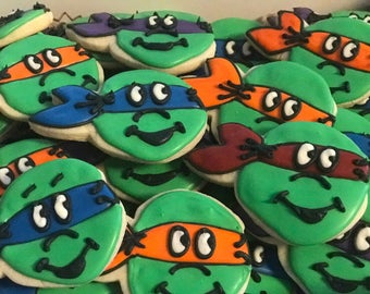 Ninja turtle cookies | Etsy