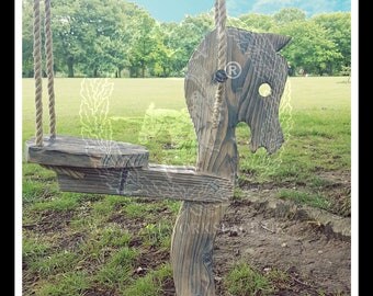 Wooden horse swing | Etsy