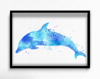 Dolphin poster | Etsy