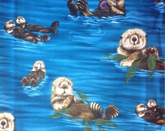 Otter fabric | Etsy
