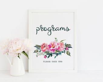 Floral program | Etsy