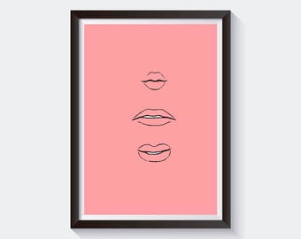 Lips poster | Etsy